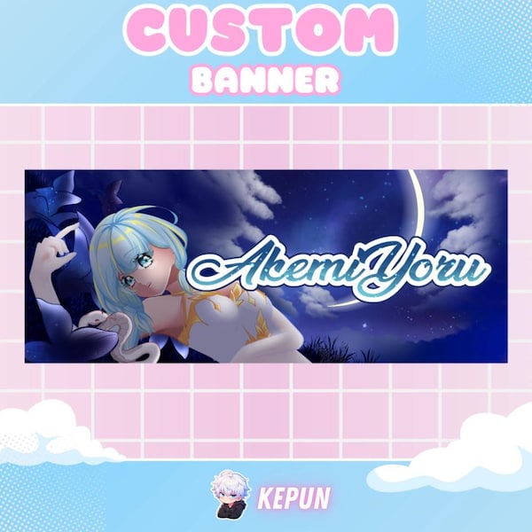 Custom Twitch Banner | Custom Chibi Cute Banner | Twitch Banner ...