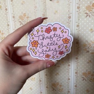 Wanna Go Thrifting Waterproof Sticker Retro 70s Thrifting Cute Vinyl ...