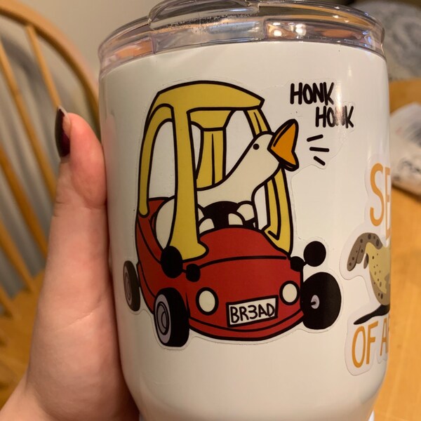 Goose Road Rage Transparent Vinyl Sticker// Meme Goose Sticker Vinyl ...