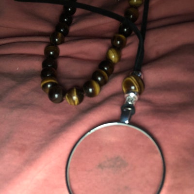Magnifying Necklace, Healing Gem Stone, Monocle Necklace, Loupe ...
