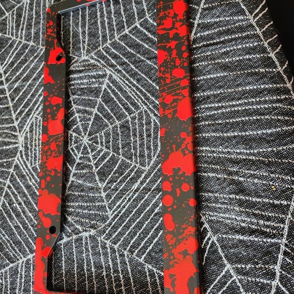 Blood Splattered Black Plastic License Plate Frames Car Truck Zombie ...