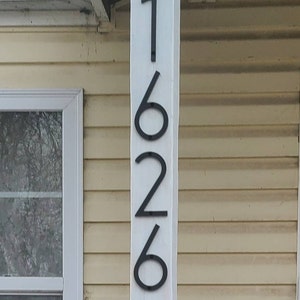6 Inch Stud Mounting Art Deco Narrow Modern House Numbers - Etsy