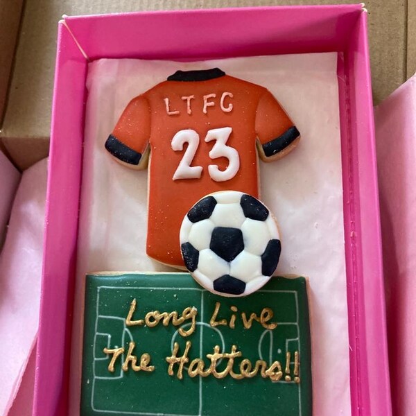 Personalised Football Fan Birthday Biscuits, Gift for Football Fan ...