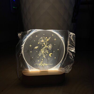 Custom Wooden Alphabet Night Light ,initial LED Night Light ...