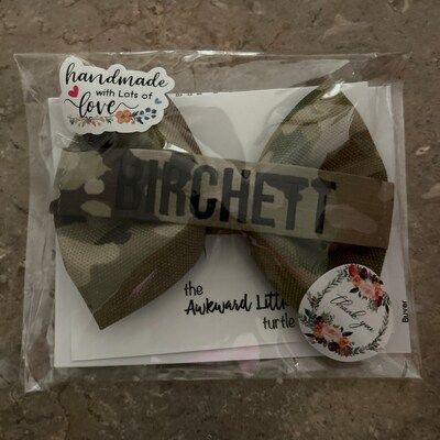 Army Name Tape Bow, Military Bow, Personalized, Air Force Bow, Hair ...
