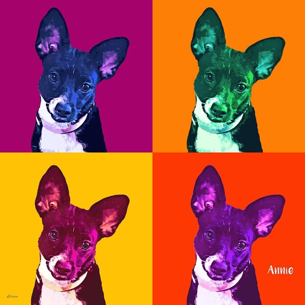 Andy Warhol Custom POP ART Pet Dog Cat Portrait From Photo on Large ...