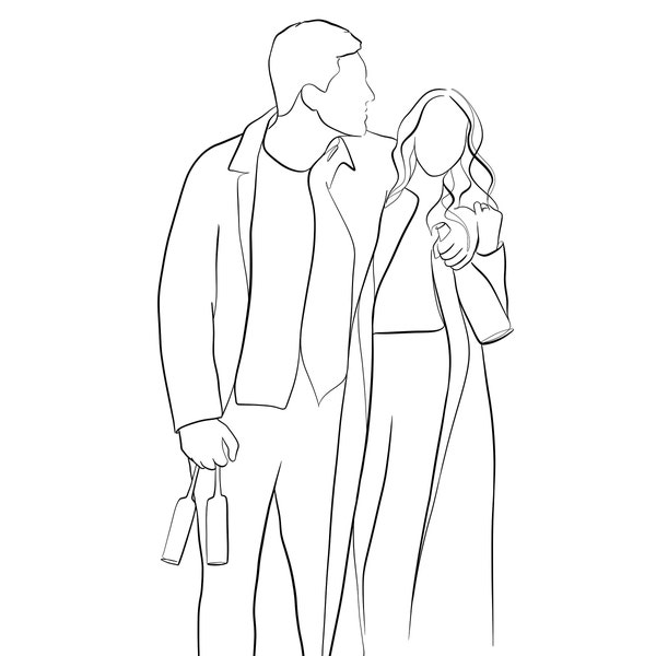 Custom Line Drawing, Minimalist Illustration, Minimalist Portrait ...