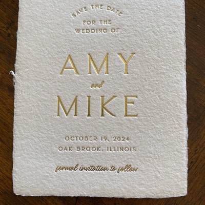 Wedding Invitation Letterpress, Elegant Handmade Paper Invitations ...