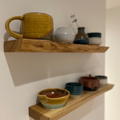 Walnut Floating Shelves Custom Wood Shelves Rustic Shelves - Etsy