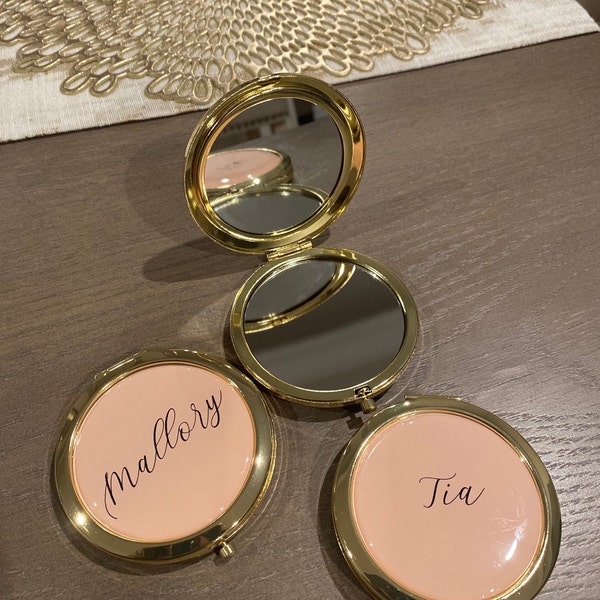 Bridesmaid Compact Mirror, Bridesmaid Gift,personalized Compact Mirror ...