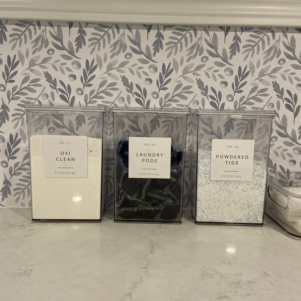 Laundry Labels Template, Custom Laundry Room Labels, Home Organization ...