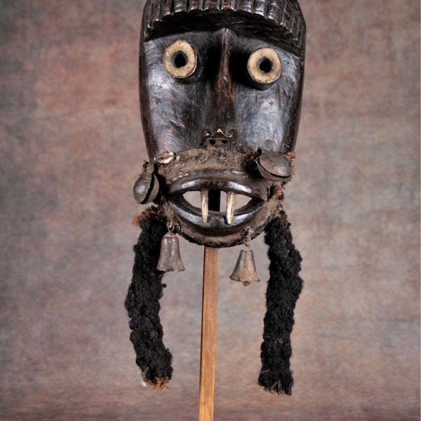 Rare Old African Helm Mask (helmet) Double Face, IGBO Ethnic Group From ...
