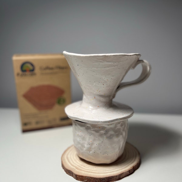 V60 Coffee Dripper + Mug, Handmade Ceramic V60 Set - Etsy