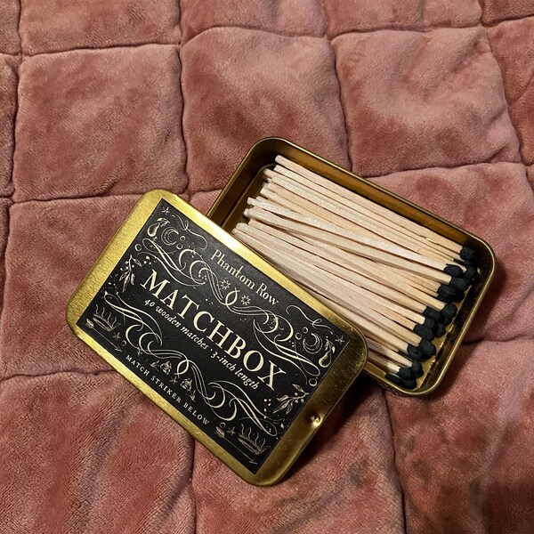 The Matchbox Vintage-style Gold Tin With 40 3-inch Matches Candle ...