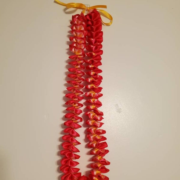 Handmade Ribbon Leis - Red and Pink Variations (scroll Below for Other ...