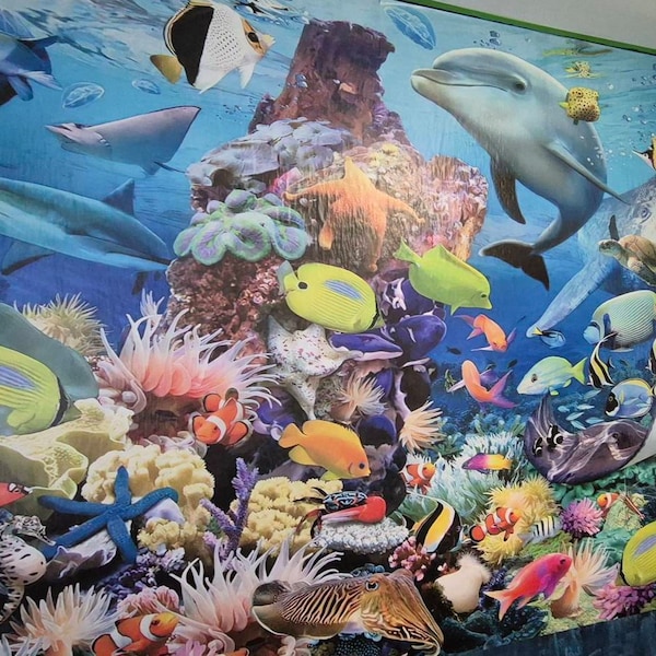Sea Ocean Fish Coral Reefs Turtle Photo Wallpaper Mural Underwater Life ...