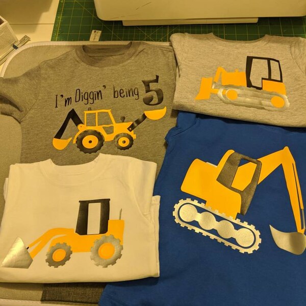 Construction Vehicles Print and Cut Svg Files, SVG Yellow Construction ...