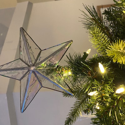 Glass Tree Topper, Christmas Star Tree Topper Christmas Ornament - Etsy