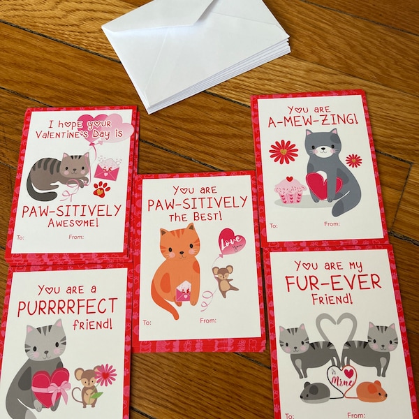 Paper Frenzy Dog Themed Valentine Cards - Etsy