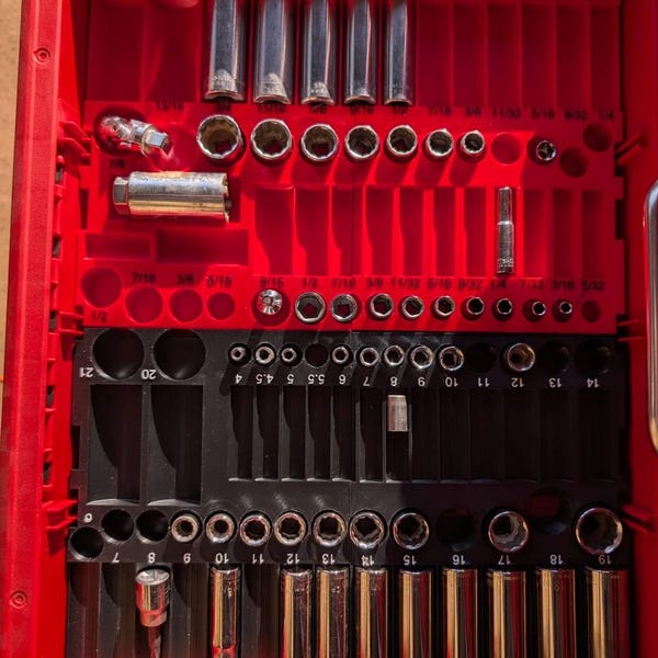 Socket Organizer for Milwaukee Packout Fits Craftsman 230 Mechanics Set ...