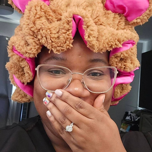 Bear Bonnet, Sleeping Hair Bonnet, Bonnet Hat, Bonnet, Hair Bonnet for ...