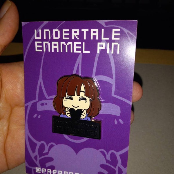 Frisk Undertale Hard Enamel Pins - Stay Determined - Etsy