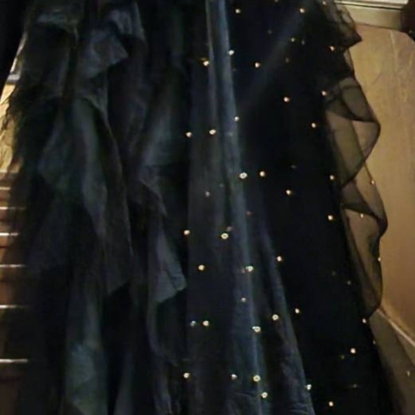 Gold Glitter Star Cape Veil,celestial Wedding Cape,bridal Cape Stars ...