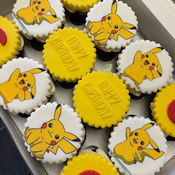 Cupcake Toppers Personalised Edible Icing Discs 2 50mm, 1.5 38mm Pre ...