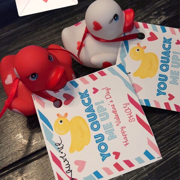 Lucky Duck Valentines Day Kids Cards, Kids Valentines Cards, Rubber ...