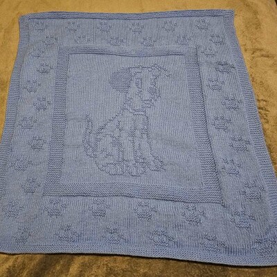My Puppy Baby Blanket/knitting PATTERN/DK Yarn - Etsy