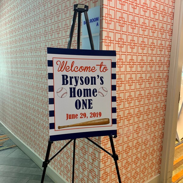 Baseball Welcome Sign, Baseball Baby Shower Sign, Baseball Shower ...