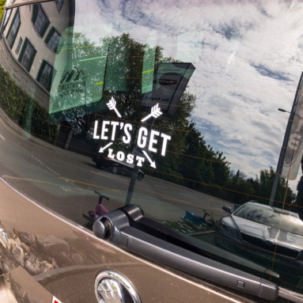 Let's Get Lost Decal, Adventure Sticker - Go Explore, Wander, Roam ...
