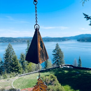 Ready to Ship Small Rustic Wind Bell With Oak, Maple, Heart or Sun Wind ...
