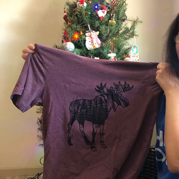 Moose Shirts for Women, Cute Moose T Shirt, Wildlife Shirts, Animal T ...