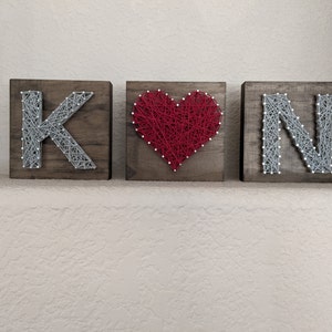 DIY String Art Kit Initial String Art Kit Letter String Art Kit Simple String Art Kit DIY Made ...