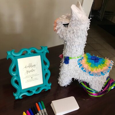 Wedding Pinata Sign, Wedding Pinata Guest Book Sign, Pinata Wedding ...