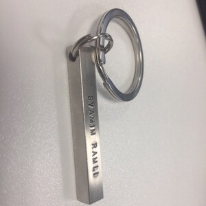 Custom 3d Bar Keychain, Personalized Key Chain, Engraved Kids Names Key ...