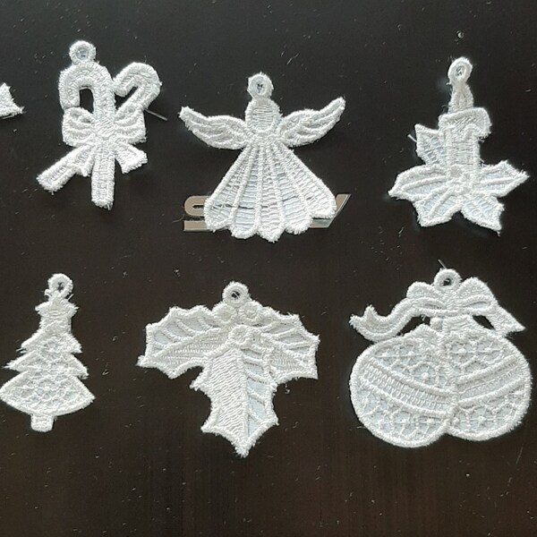 FSL Mini Christmas Ornament Free Standing Lace Machine Embroidery ...