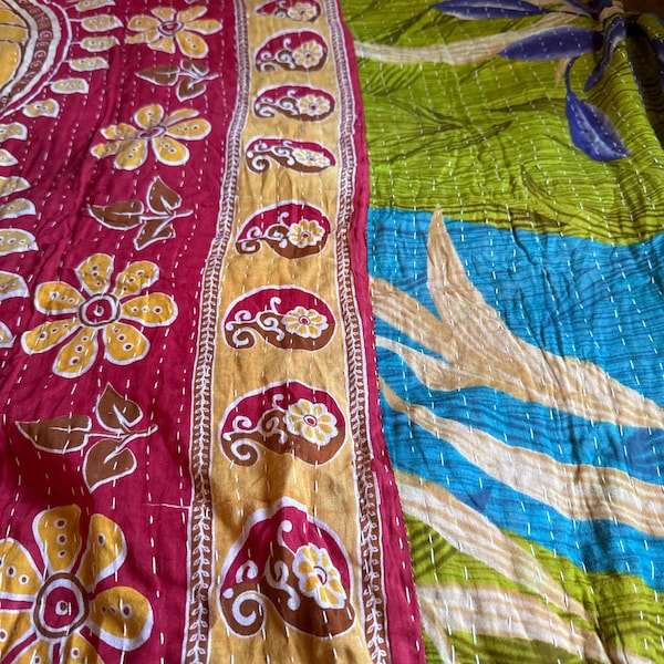 Colorful Hand Embroidered Suzani Bedspread Suzani Bedcover Twin Size ...