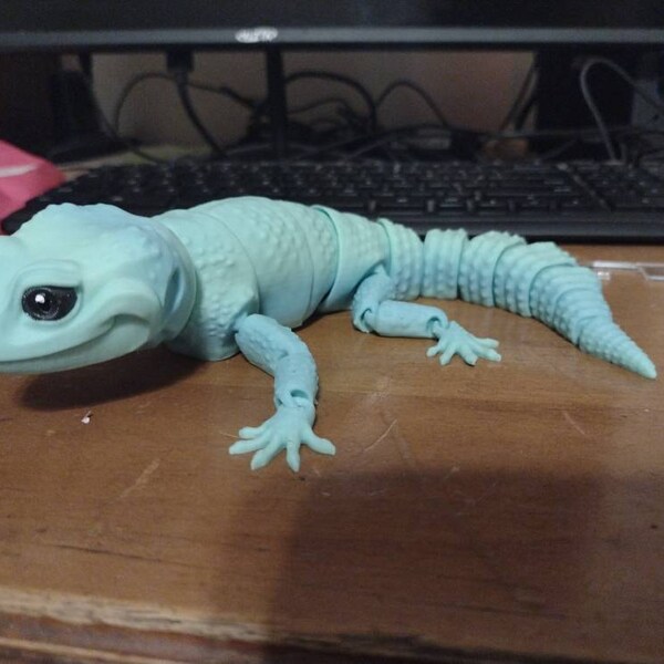 3D Printed Articulated Leopard Gecko: Reptile Figurine - Etsy