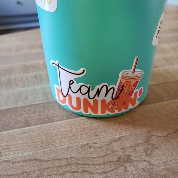 Dunkin Donuts Sticker / Team Dunkin / Dunkin Donuts / Coffee Sticker ...