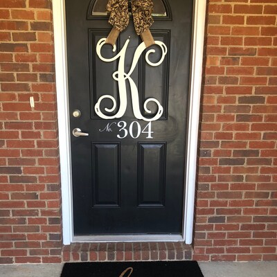 Front Door Number Vinyl Decal Street Number House Address Number Door ...