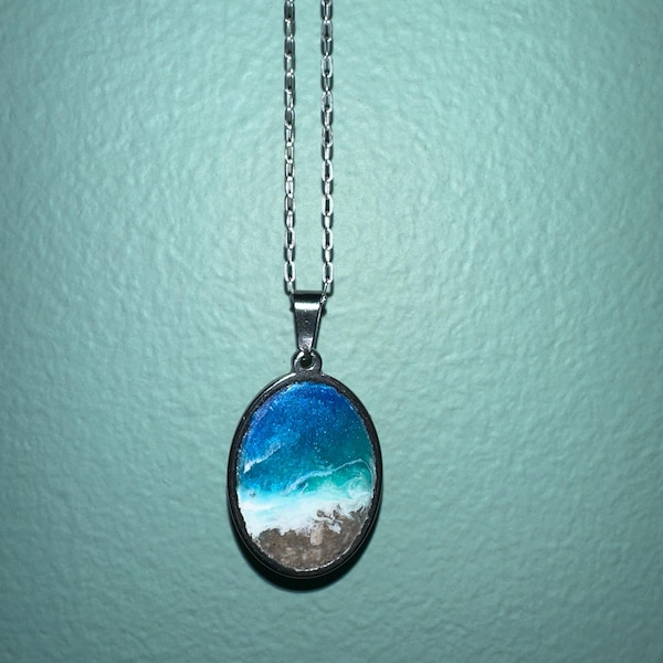 Beach Sand Teardrop Necklace-shards of Color-ocean Beach Sand Jewelry ...