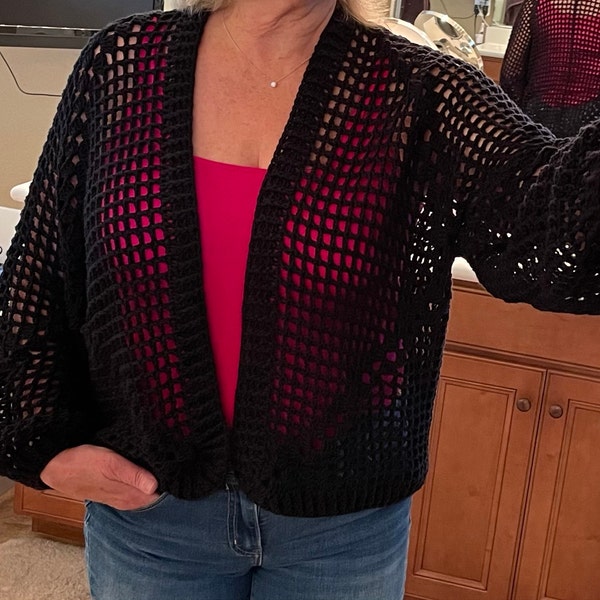 Crochet Hex 2 Cardigan Pattern PDF +video INSTANT DOWNLOAD - Etsy