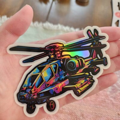 Holo F-16 Red White & Blue USA Jet Stickers Holographic Shiny Military ...