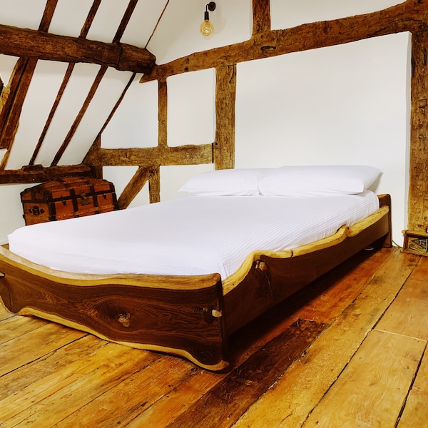 Live Edge Sofa Bed , King, Queen, Any Size, Bett, Cama, Fumed Oak - Etsy
