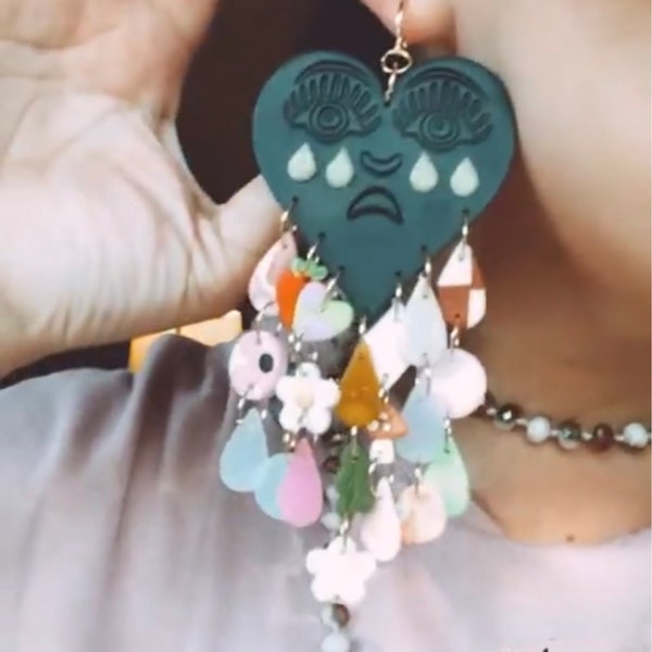 Fluorescent Pink Crying Corazons - Shop Cholla X Crying Heart Craft Co ...