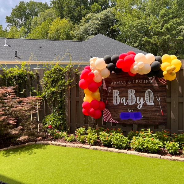 Babyq Banner, Babyq Decorations, Babyque, BBQ Party Banner, Babyq ...