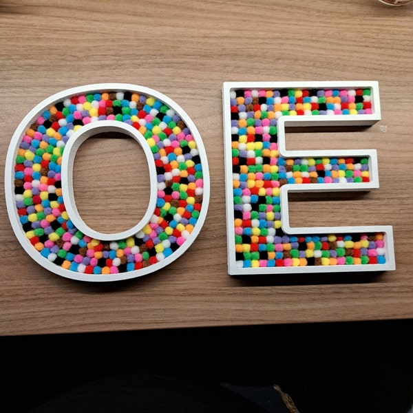 Fillable Letters 18mm Mdf / Wooden Letters / Nursery Letters / Hollow ...