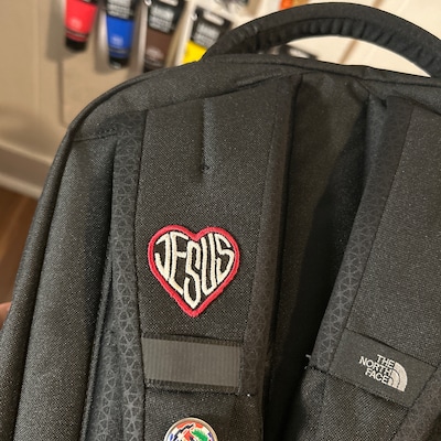 Love Jesus Patch Metallic Lime Green Heart Shaped Iron on or Sew on ...